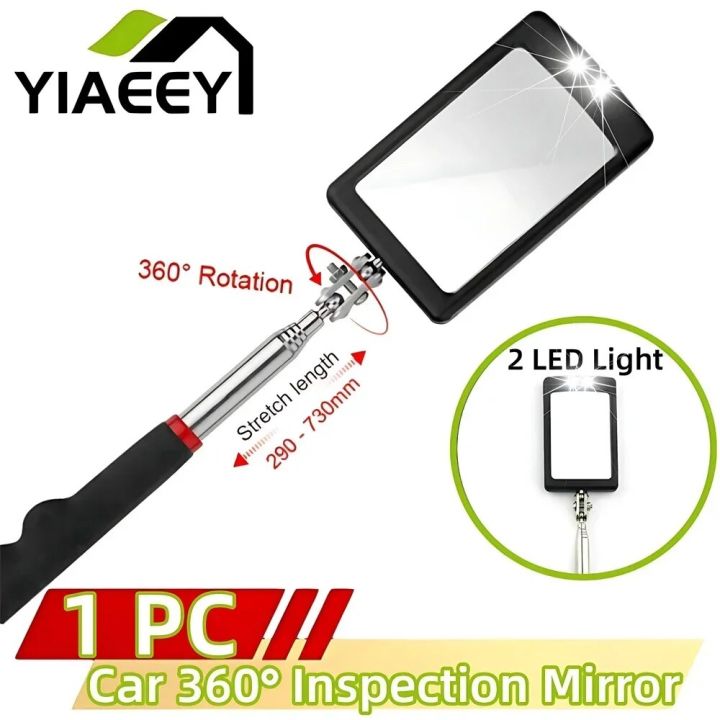 Telescoping Flexible Head Inspection Mirror Car Bottom with Light ...
