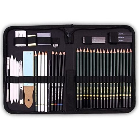 InstaOrder - Artist Sketching Set - 42 Pcs Drawing Sketching Artist Art ...