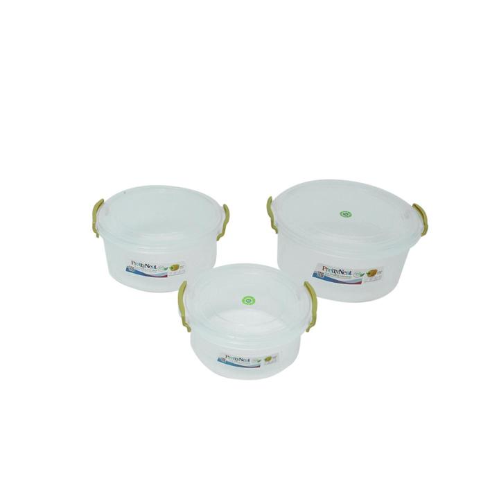 Storage Round Box With Clip Set of 3 | Daraz.pk