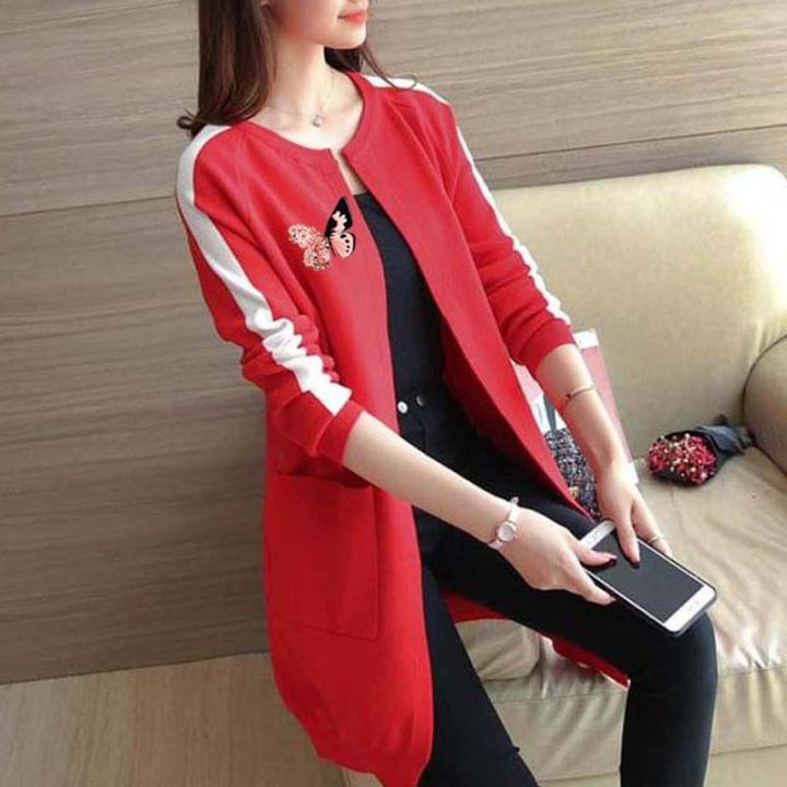 Women's Printed Korean Stripe Style Pocket Upper. | Daraz.pk