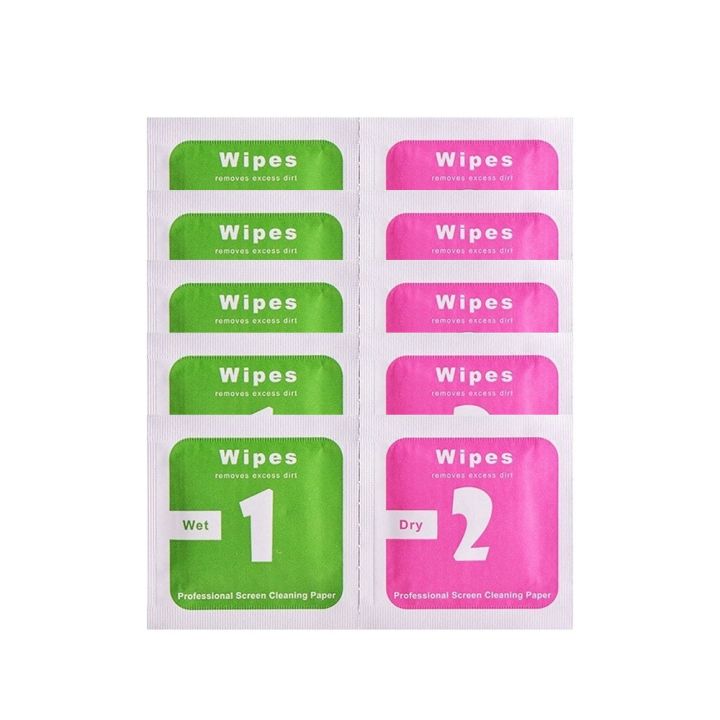 10PC Dry Wet Wipes Dust Absorber Sticker Cleaning Cloth for Mobile ...