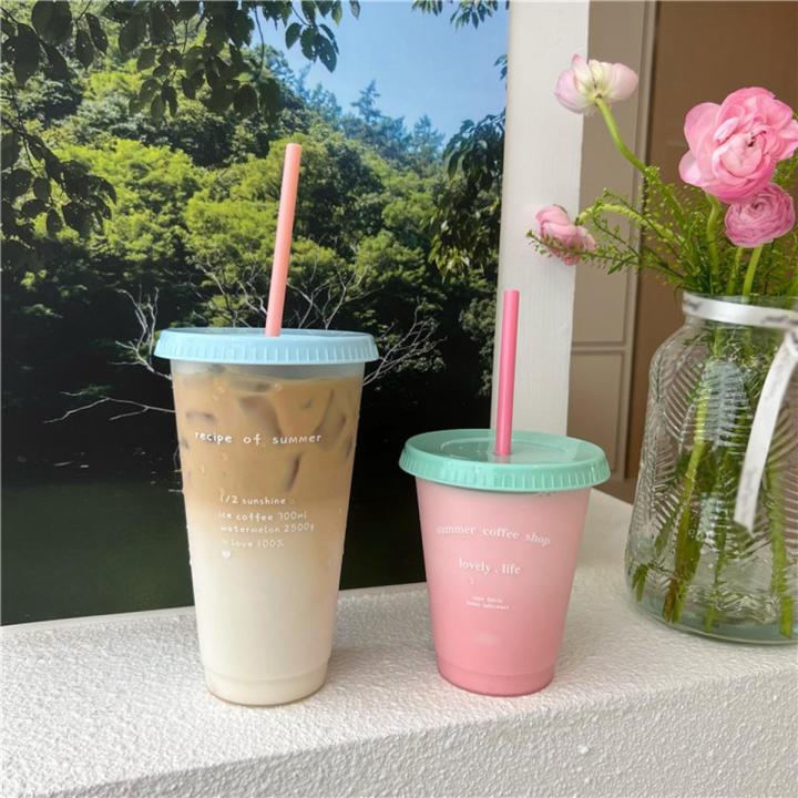 470/700ML New Cute Water Bottle Coffee Juice Milk Tea Kawaii Plastic ...
