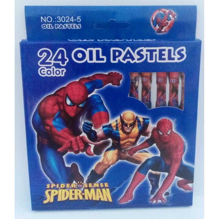 Spider Man Oil Pastels Color Crayons 24 Pcs Set | Daraz.pk