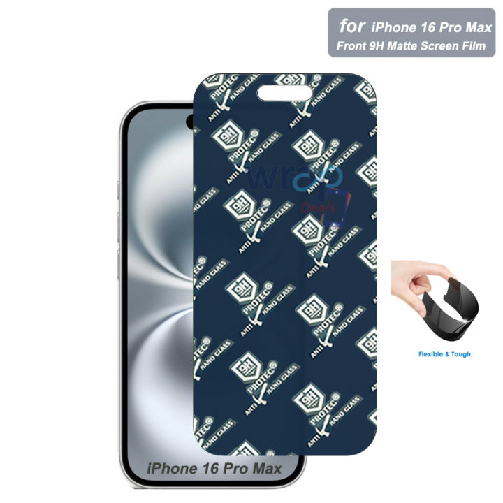 Apple iPhone 16 Pro Max (6.9) Ceramic Matte Screen Protector NO BLACK ...