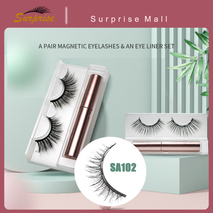 1 Pair_Magnetic False Eyelashes One piece lashes Natural False ...