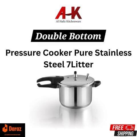 Sonex Stainless Steel Pressure Cooker – Double Bottom Fast Cooking Pot ...