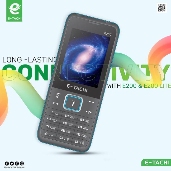 E-tachi E200 Lite, Without Camera, 2.4 Inch Display, 3200mAH Big Battery, DUal Sim, PTA Approved ...