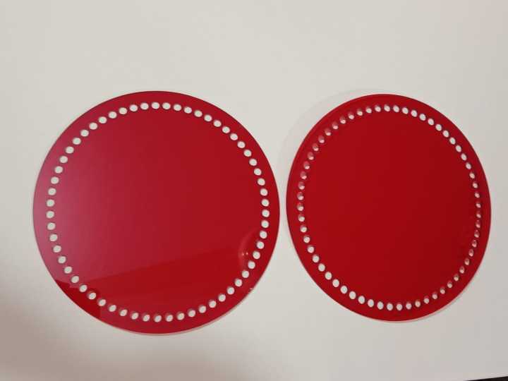 2 Pcs Transparent 3mm Red See Through Acrylic Bag Weaving Board Crochet ...