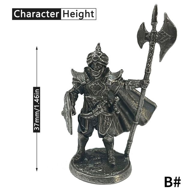 White Copper Metal Warrior Arab Knight Soldier Model Miniature ...