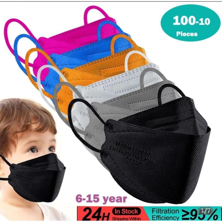 FFP2 KN95 MASKS FOR CHILDREN pack of 3, WHITE, GREY, BLACK | Daraz.pk