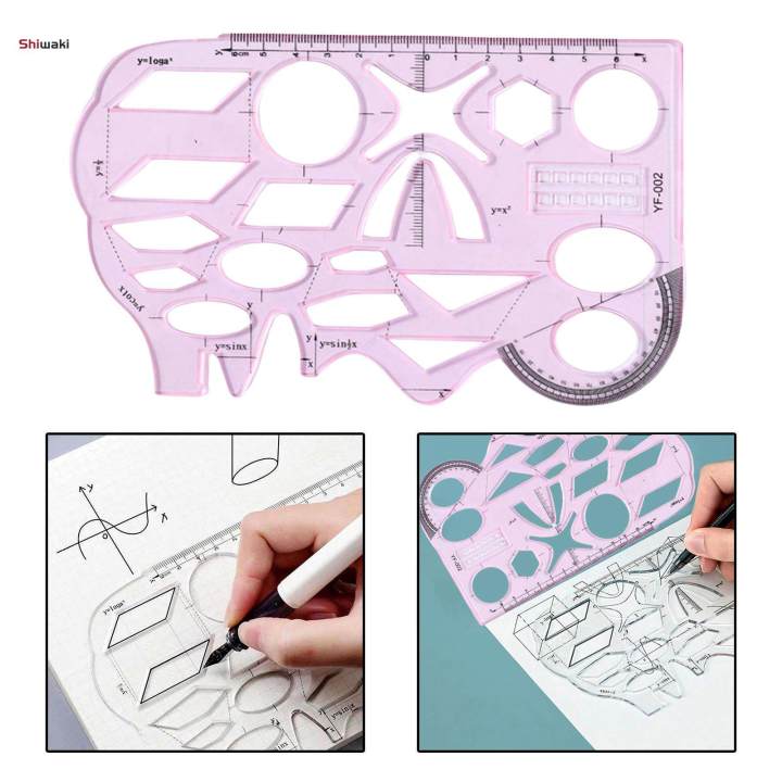 Multifunctional Geometric Ruler Drawing Template Measuring Tool for ...