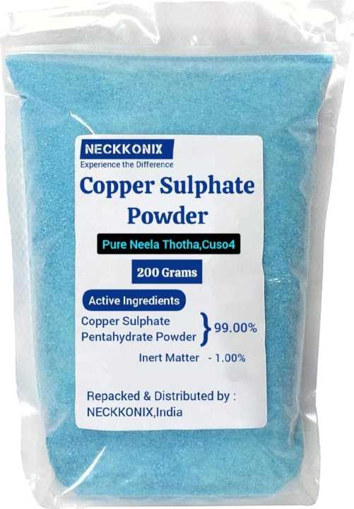 Premium Copper Sulphate Powder (150 Gm) Pure Neela thotha, Cuso4 Powder ...