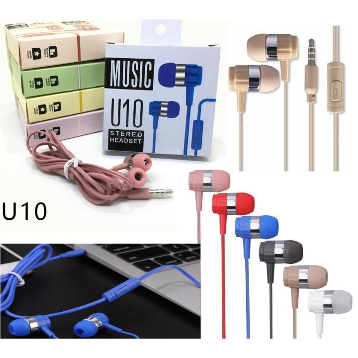 Original Universal U10 Handfree Stereo Wired Ear Phones Superior Bass ...