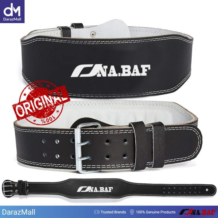 ONA.BAF Genuine Leather Weight Lifting Gym Belt for Exercise in Home ...