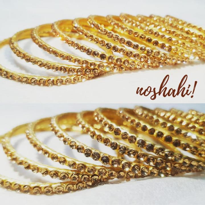 Noshahi Bangles - Indian Variety Amazing Rhinestone Collection Set of ...