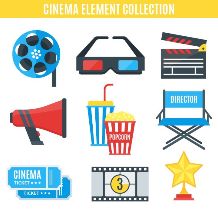 Popcorn & Pictures: 9 Cinematic Stickers for laptop, mobileback ...