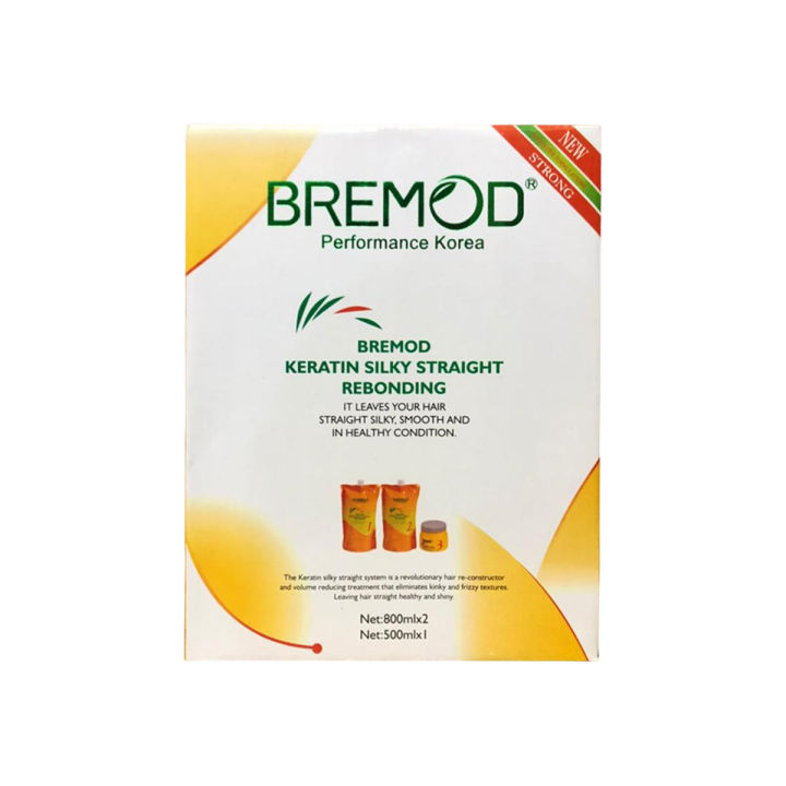 Bremod Keratin Rebonding Kit Silk Straight Rebonding 800mlx2 500mlx1 ...