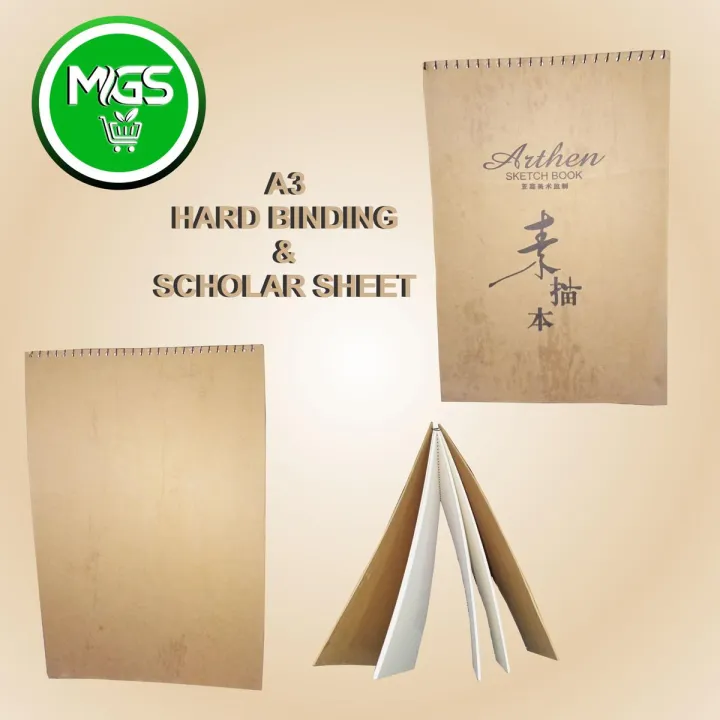 A3 Sketchbook, Scholar Sheet, Hard Binding, Sketch Drawing, Sketching ...