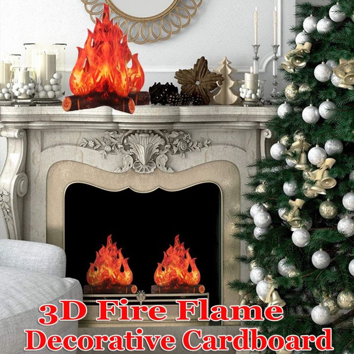 Christmas Fake Flame Paper For Camping Theme Party Artificial Fire ...