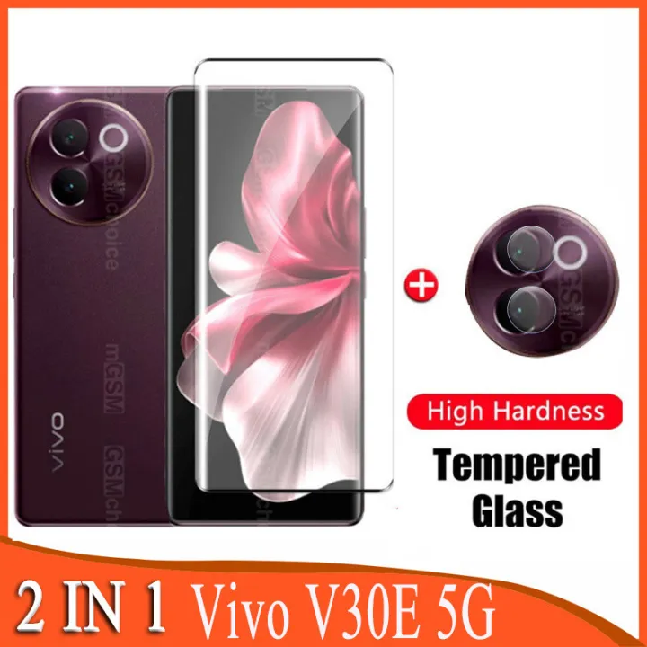 2 in 1 Screen Protector For Vivo V30E 5G vivoV30E vivoV30 E 2024 Full Cover Tempered Glass Front ...