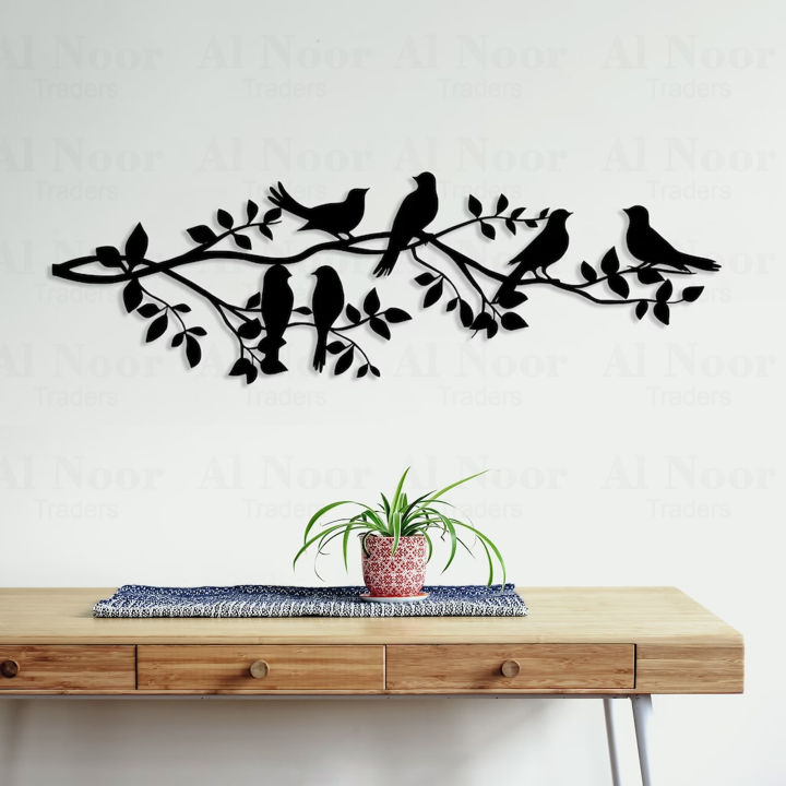 Al Noor Traders Brand Birds on Branch | Tree Wooden Wall Decor | Wooden ...