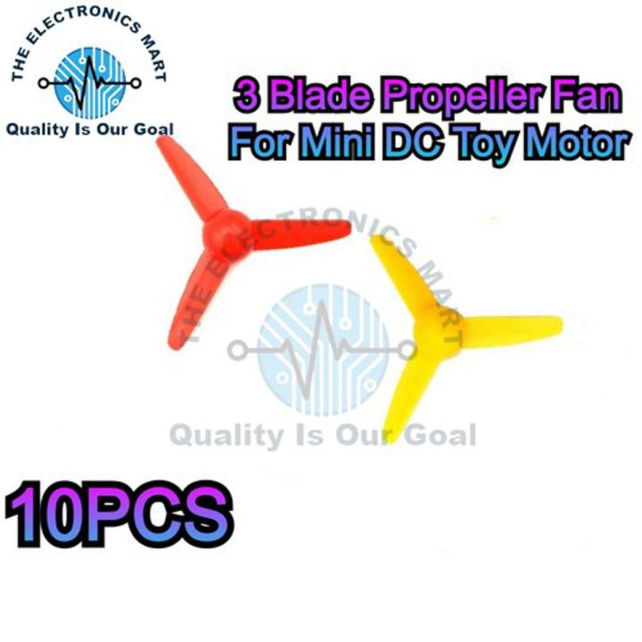 10PCS 3 Blade Propeller Fan For Mini DC Toy Motor In Pakistan | Daraz.pk
