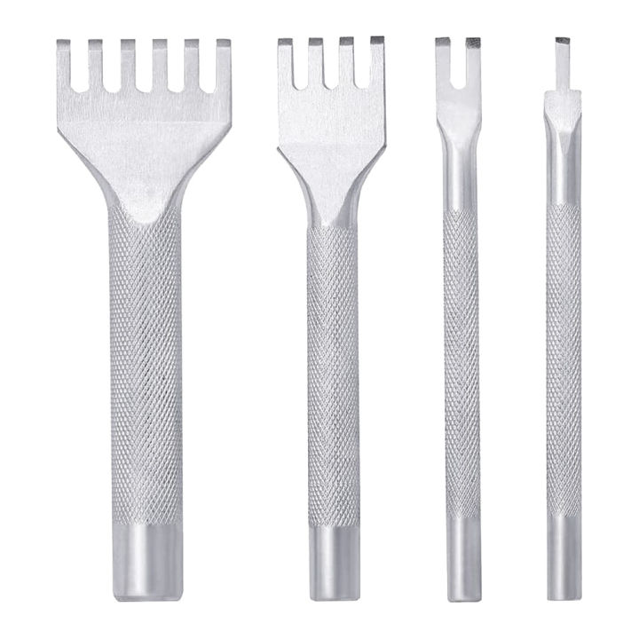 Leather Set,4 Sizes Leather Chisel, 1/2/4/6 Leather Punch,Stitching ...