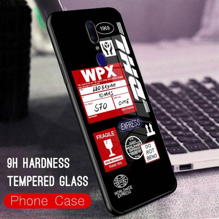 DHL Creative Lable printing Anti Drop hard Tempered Glass for OPPO F11 ...