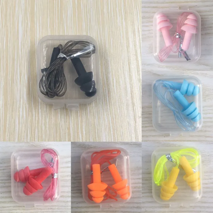Water Sports Rope Soft Silicone Ear Plugs Swimming Ears Protector ...