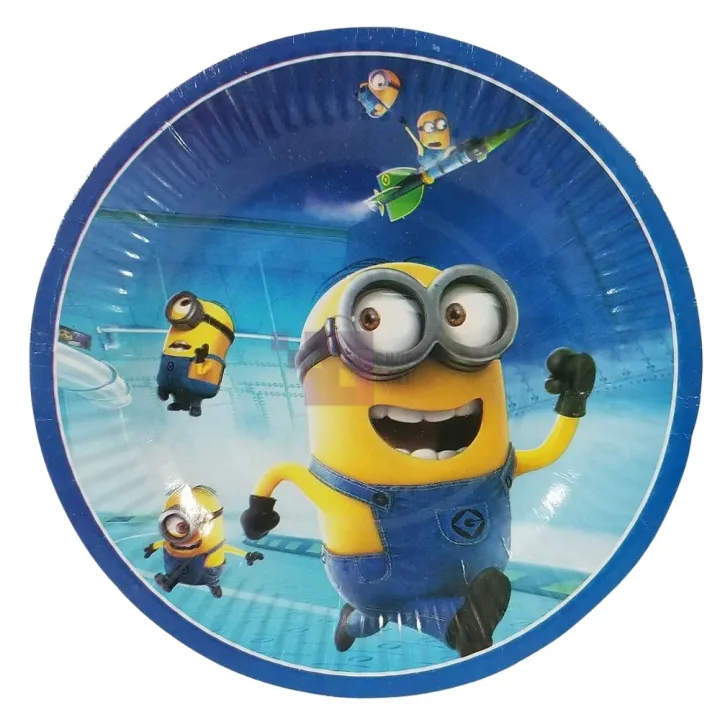 Minions Plates - 7 Inch - Minions Themed Party - Blue - Unisex - Pack ...