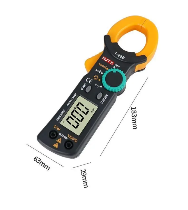 T26A Clamp Meter Multimeter Digital Ammeter Multimeter Intelligent Anti ...