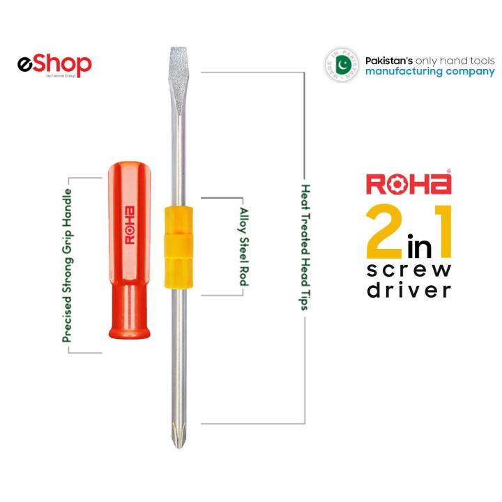 ROHA Two-Way Screwdriver 180mm Made In Pakistan Premium Quality ...