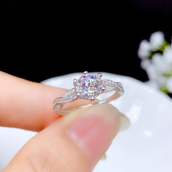 Silver 925 Original Diamond Crystal Ring for Women Fashion Jewellery ...