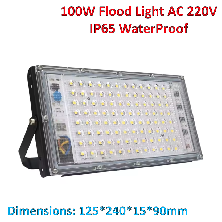 100 Watts Brick LED Flood Light AC 220V Waterproof Focus Floodlights ...