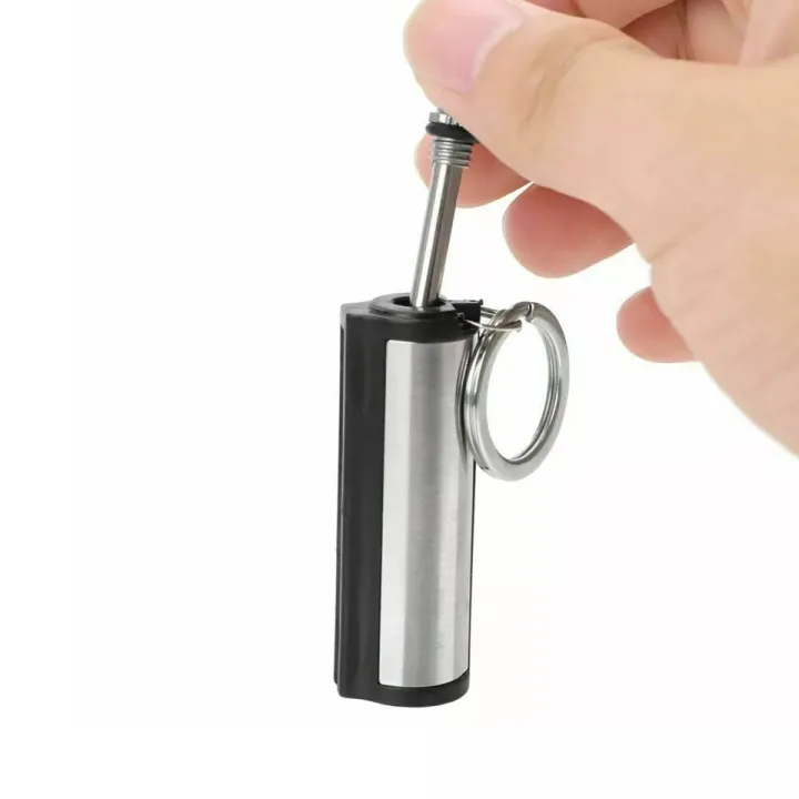 Z.M Mini Outdoor Camping Fire Lighter Survival Tool Keychain Metal ...