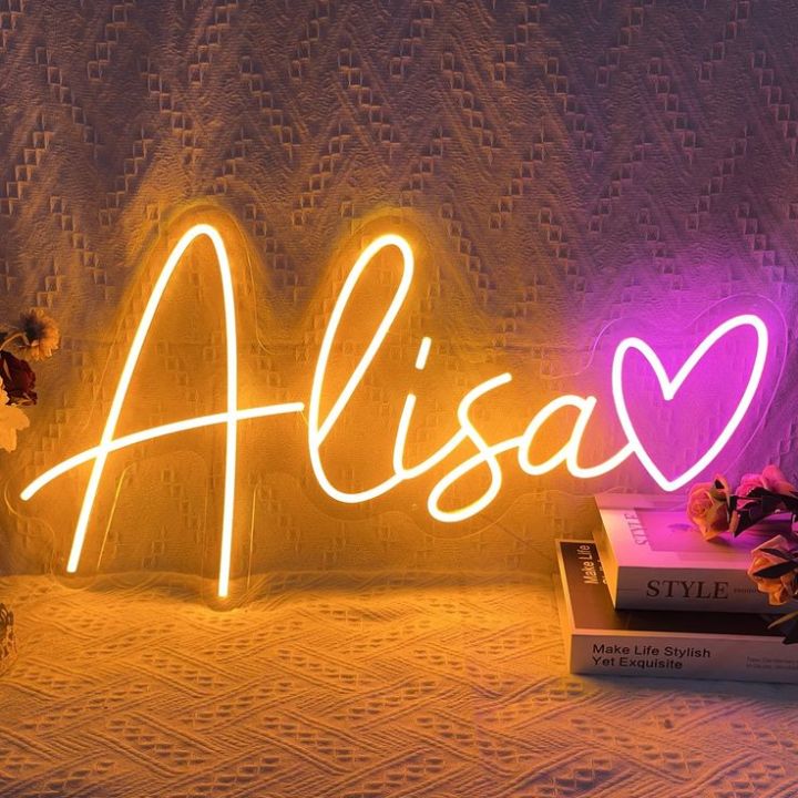 Customized NEON Sign Board – Personalized LED Name Plate (2 / 4 / 6 / 8 ...