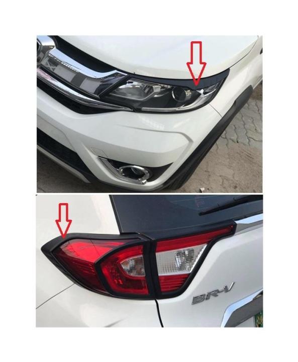 Honda BRV Headlight and Back Light Frame Black - 4 Pieces | Daraz.pk