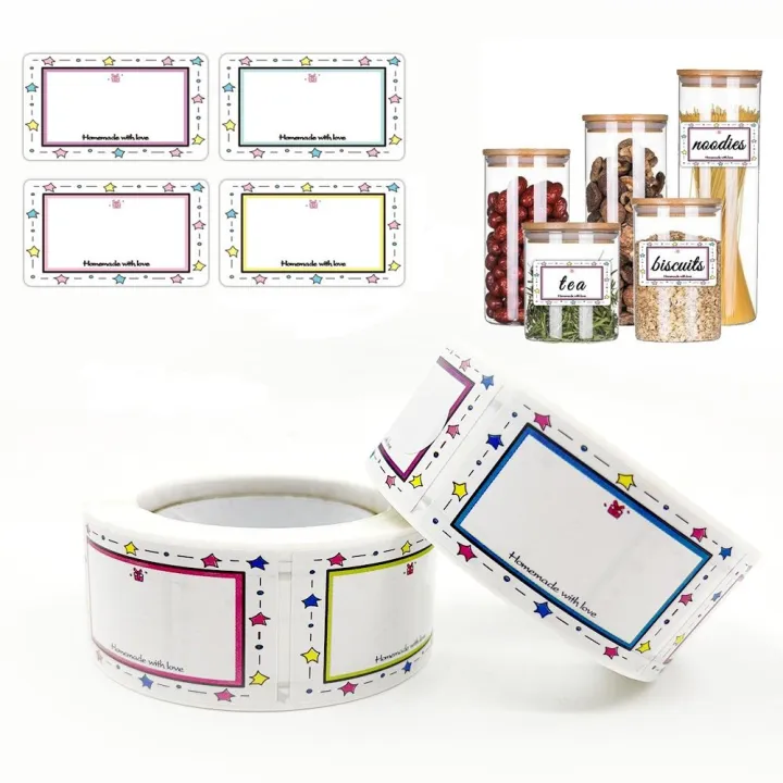 250Pcs/Roll Classification Tags Blank Kitchen Name Label Sticker ...