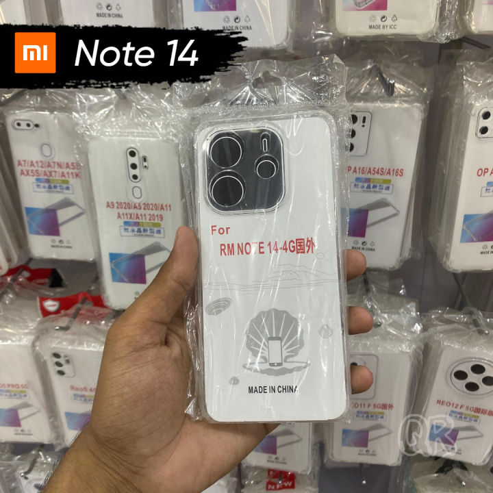 Xiaomi Redmi Note 14 4G/5G Soft Shockproof Jelly Back Cover Transparent ...