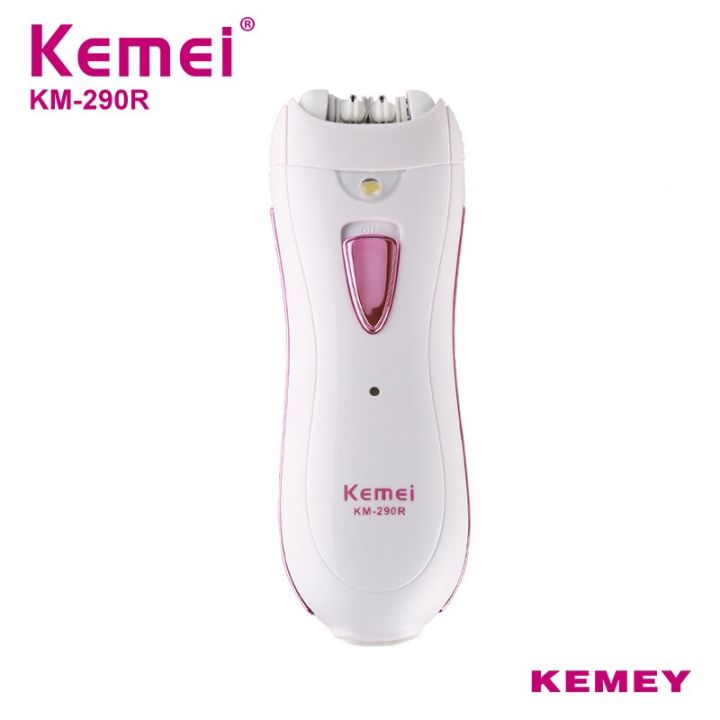 Kemei KM-290R Rechargeable Electric Hair Removal Device Female Device For Facial Armpit Body ...
