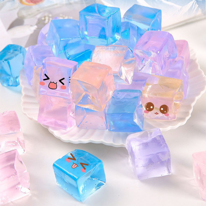 10pcs Ice Cube Fidget Stress Relief Squeeze Toys Adult Kids Birthday ...