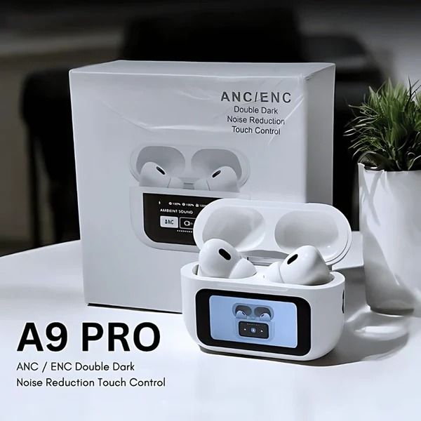 A9 Pro Touch Screen Airpods Pro - ANC Wireless Earbuds With Bluetooth 5 ...
