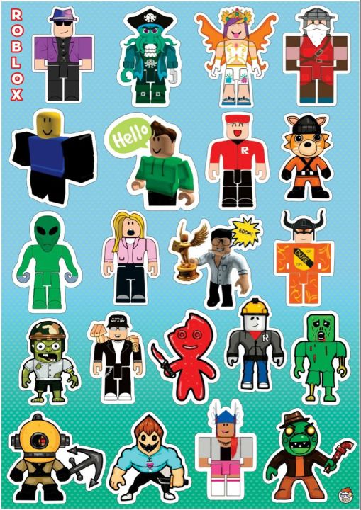 Ultimate Roblox Avatar Sticker Cool Characters & Noobs Blocky Gamer ...