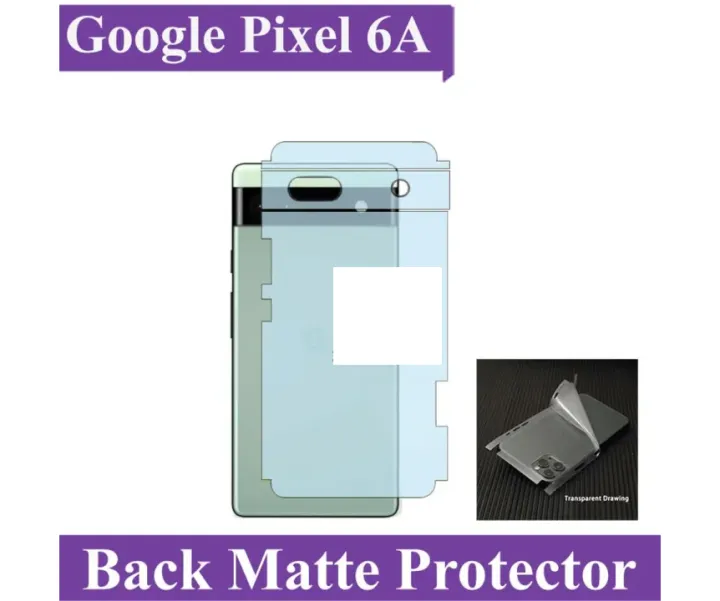 Google Pixel 6A Back Matte Protector Anti-Slip Soft Skin Sheet Film ...