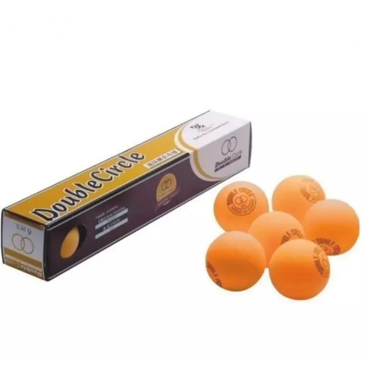 Double Circle Permium Table Tanis TT Ball Pack of 6 PCS Orange/White ...