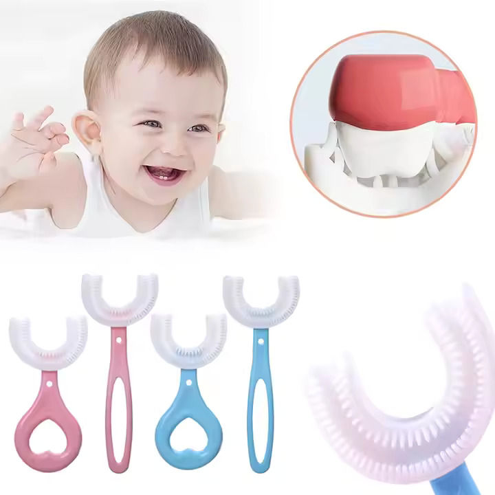 360 Degrees Kid's and Baby U-Shaped Tooth Brush – Soft Silicone Baby ...