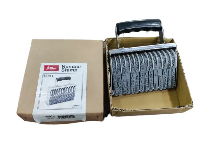 Shiny N-014 Numbering Stamp 11mm Self-Inking Stamp with 14 Bands | High ...