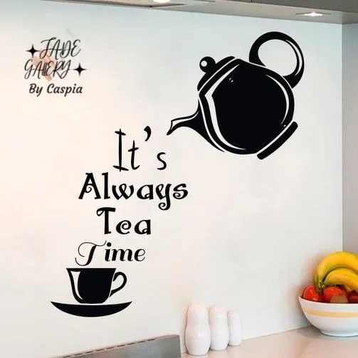 Jade Gallery Caspia - size- 2 X 2 Feet- Its Tea Time Kettle Wall Decor ...