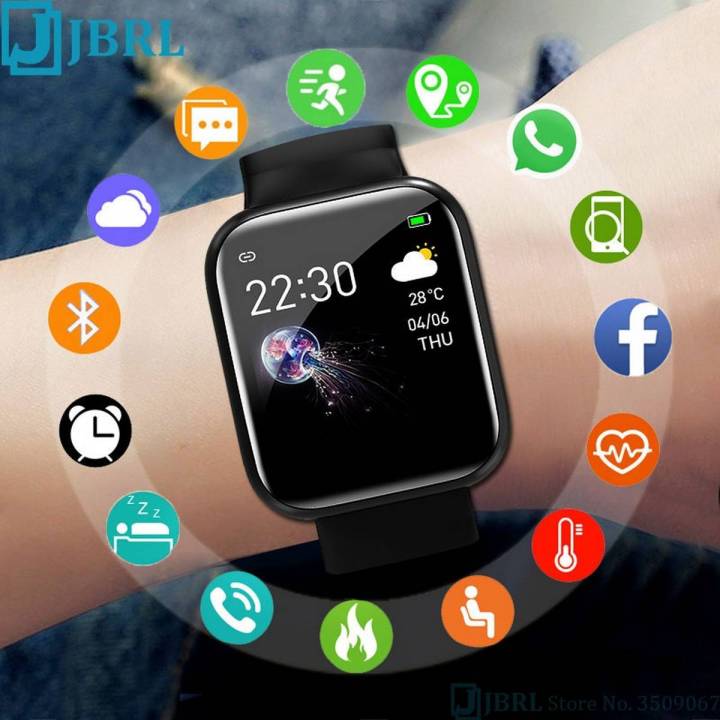 D20 Smart Watch Bluetooth Fitness Tracker & Step Heart Rate Blood ...