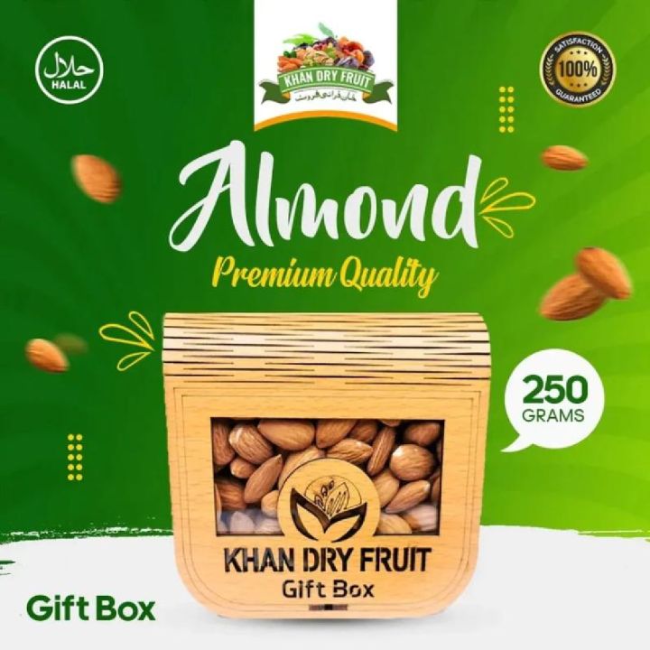 Almond Badam Giri Nuts Gift Box Basket 1KG Pack | Daraz.pk